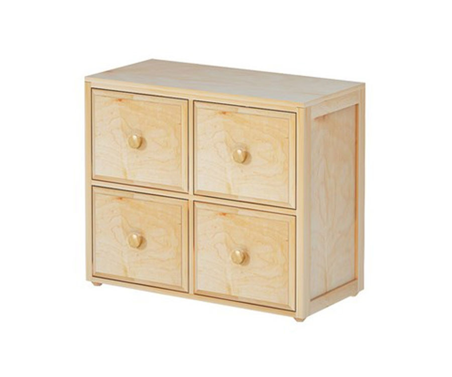 Maxtrix Natural Finish 4 Drawer Cube Unit 4340 | Matrix Kids Furniture ...