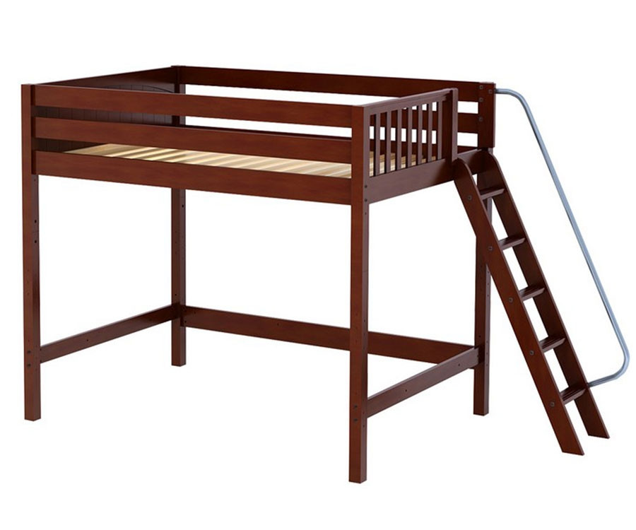 Twin over Twin Deer Blind Bunk Loft Bed in Light Grey Finish 1370TTLG ...