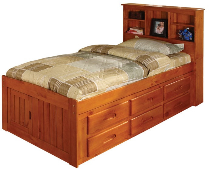 Bookcase Captain Bed for Kids | Shop Captains Bed | Kids Furniture ...