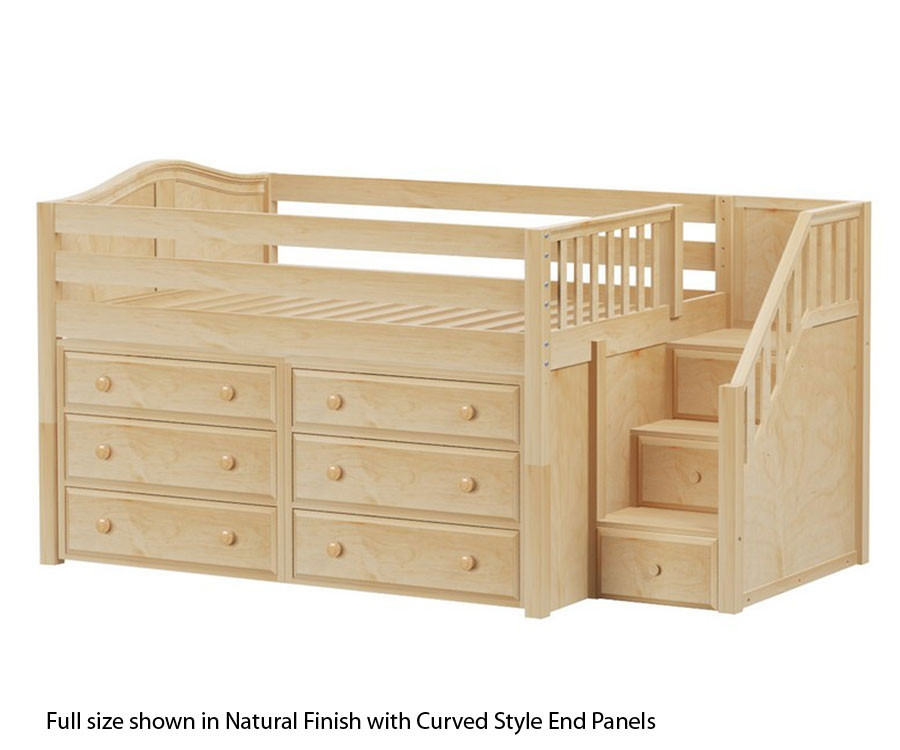 Maxtrix GREAT3 Storage Low Loft Bed with Stairs | Matrix Kids Furniture ...