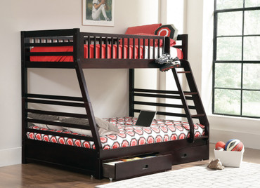 Coaster furniture 460182 twin over full Grey bunk bed | Full size ...