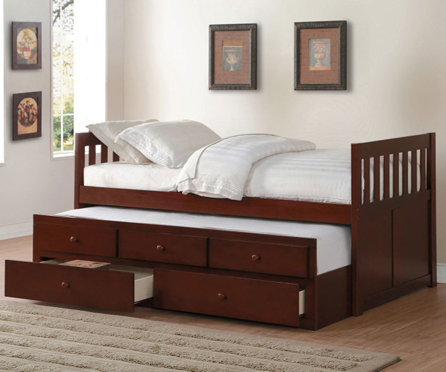 Arch Captains Trundle Bed Cherry Finish | Shop Kids Furniture | KFW