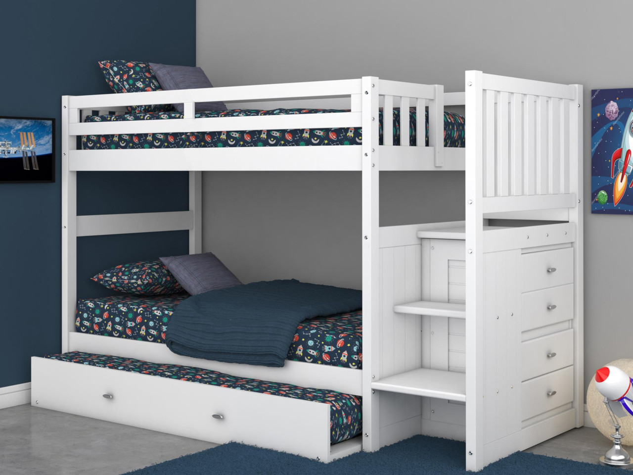 Twin Over Twin Bunk Beds For Under $1500 - Kids Furniture Warehouse