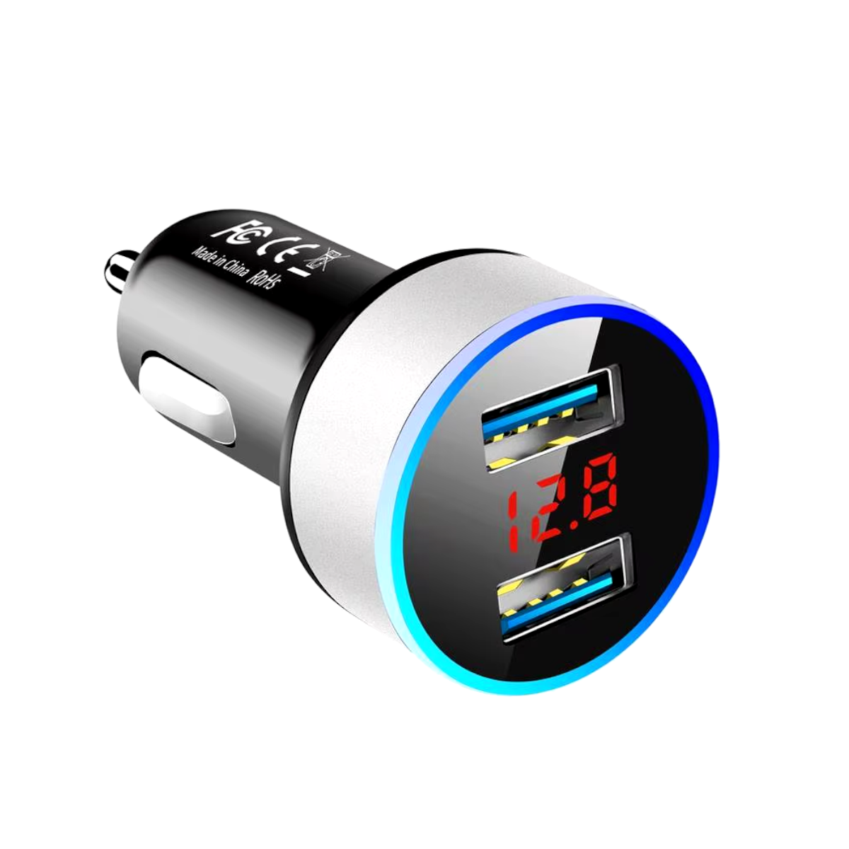 ATD CAR-99506 In Car 12v LED Display Dual Socket With USB Cigarette ...
