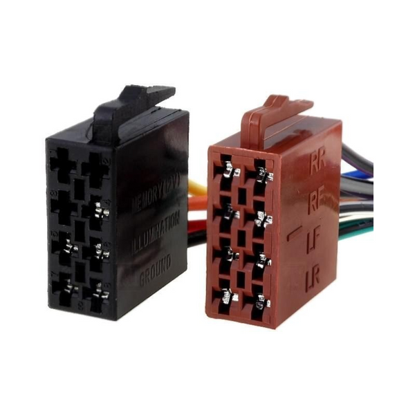 ATD ISO-12001 Universal Male ISO Radio Plug Adapter Wiring Harness Loom ...