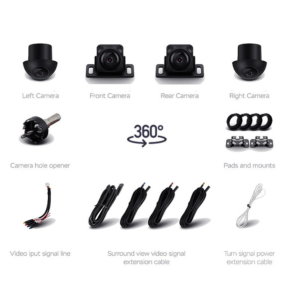 ATD CAM360 Full 360 Camera Kit Birdseye Panaromic View For Android S10 ...