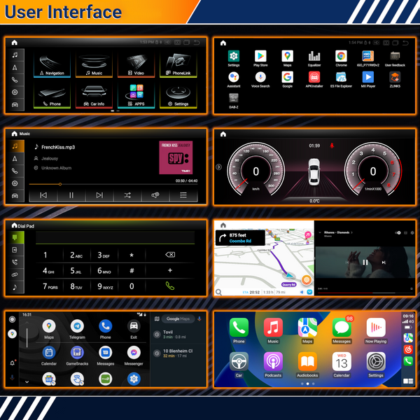 PBA Android OS Auto Carplay AUX IPS 720p Screen Head Unit For Audi A6 ...