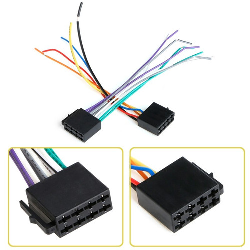ATD ISO-12001 Universal Male ISO Radio Plug Adapter Wiring Harness Loom ...