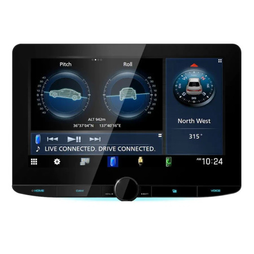 Kenwood DMX9724XDS 10.1" Single DIN Floating Head Unit With CarPlay ...
