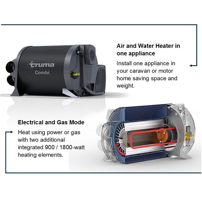 Truma Combi 2E Plus Water/Air Heater (Installation Kit Included)