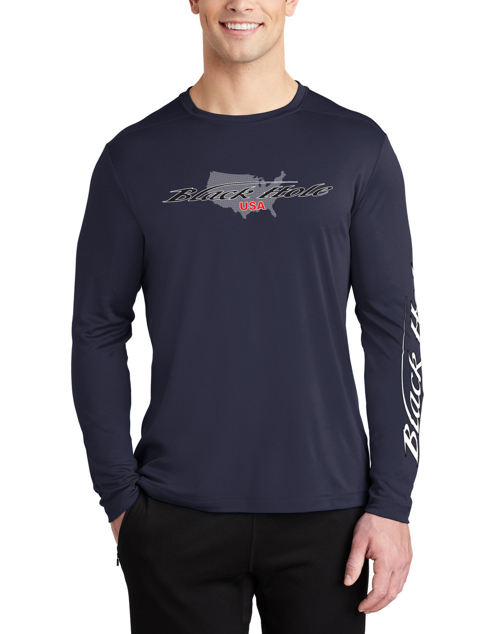 Black Hole USA Long Sleeve Shirt Posi-UV Pro (UPF 50)