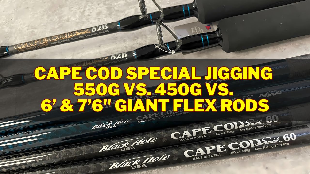 Comparing the New Black Hole USA 550g Cape Cod Special Jigging Rod vs ...