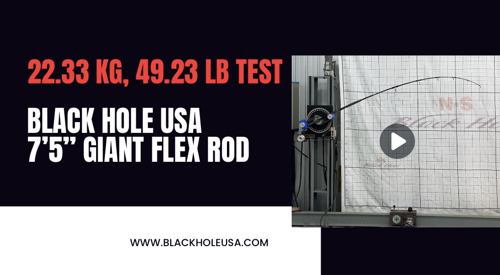 Machine Test on the NEW 7'6" Giant Flex Rod - Black Hole USA