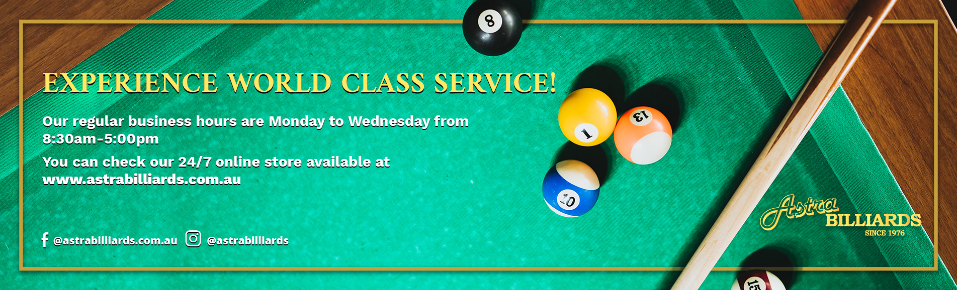 Astra Billiards - Pool Tables - Melbourne Pool Tables