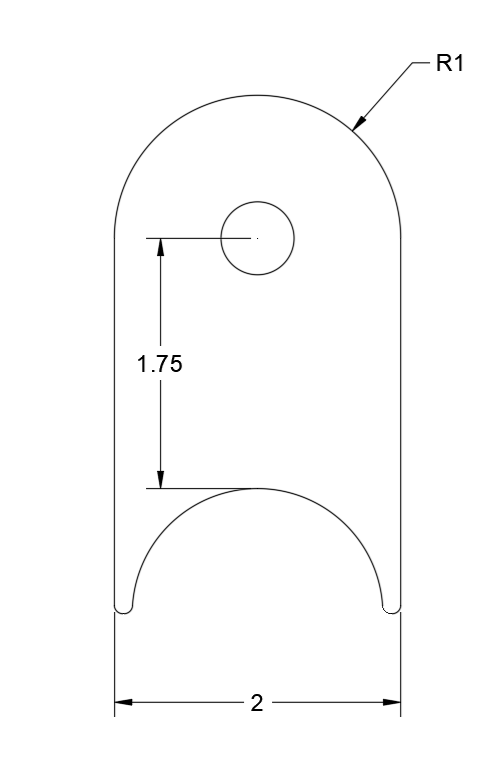 Universal Tube Mounting Tab 1.25" Bolt Height