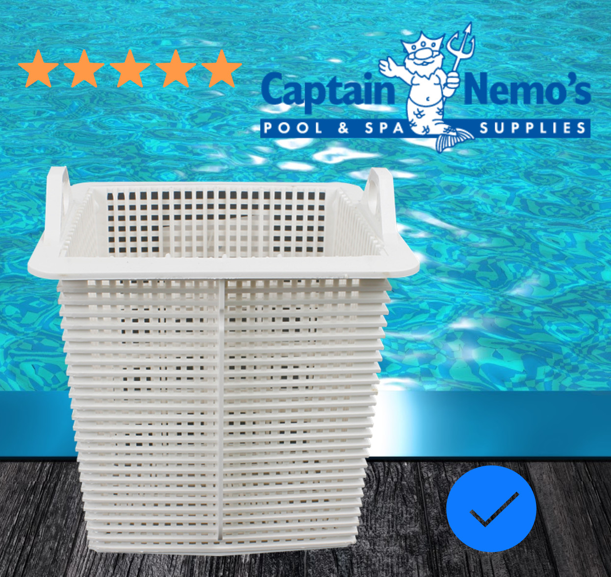 Poolrite PM/SQI pump basket - Captain Nemo's