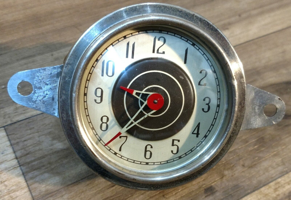1938 Plymouth Clock Reconditioned RARE!
