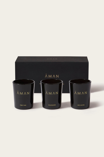Mini Candle Trio 60g - Spa Candle Gift Set - Aman Essentials