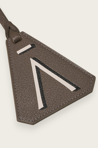 Leather Bag Charm Aman Grey - Aman Essentials