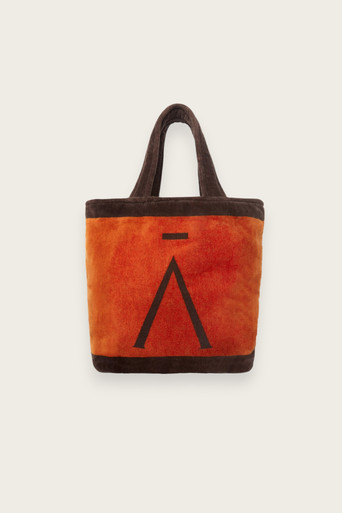 Designer Pure Cotton Beach Bag - Orange - Aman Essentials
