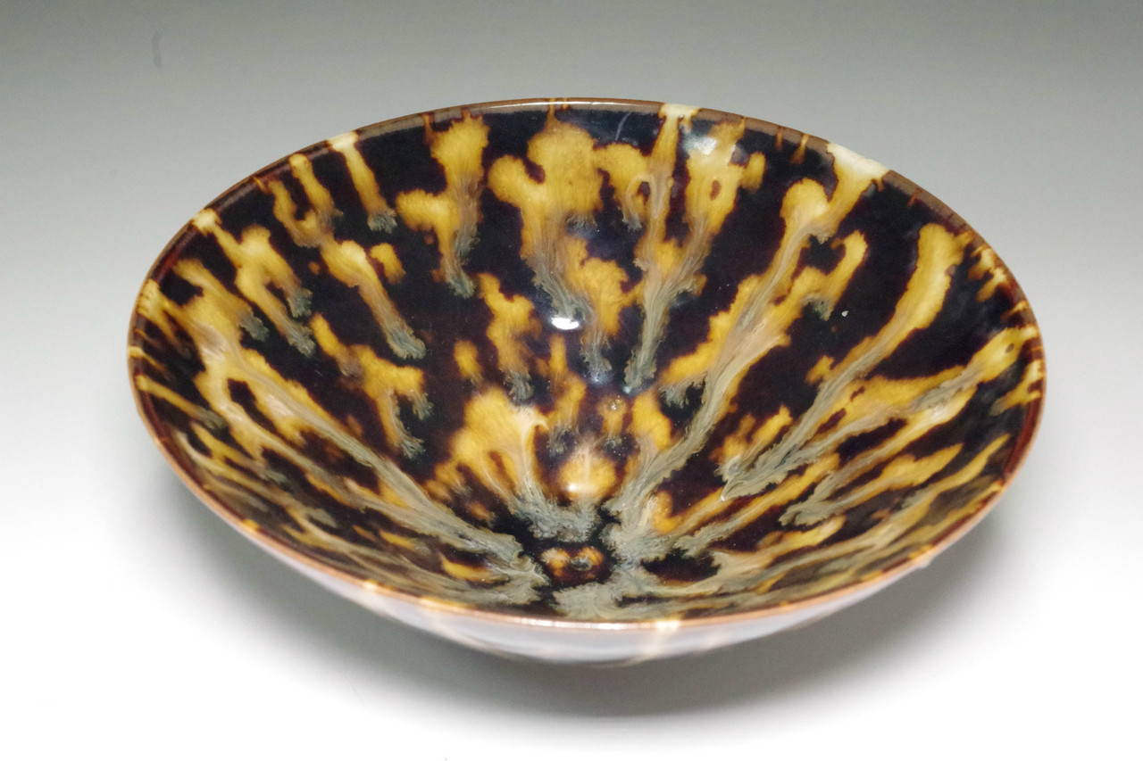 Song Dynasty Jizhou Tenmoku bowl with Tortoiseshell Glaze #5205