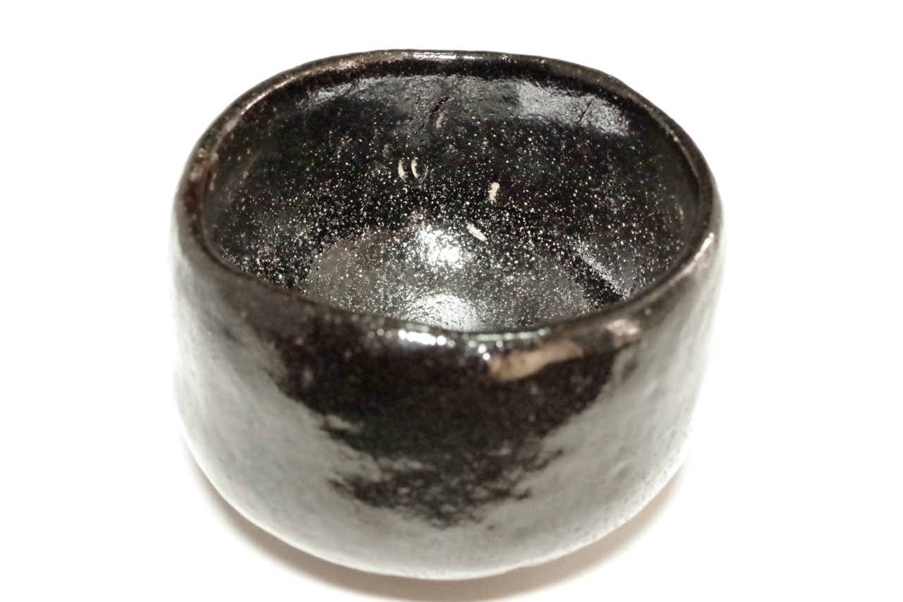 7th Raku - Chonyu (1714-1770) Kuro-raku tea bowl #3636 - Antique shop ...