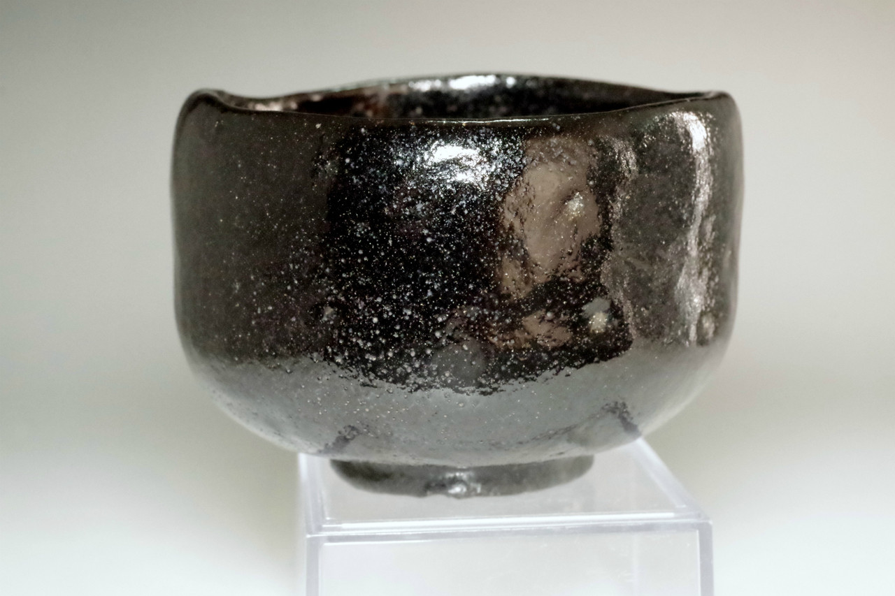 7th Raku - Chonyu (1714-1770) Kuro-raku tea bowl #3636 - Antique shop ...
