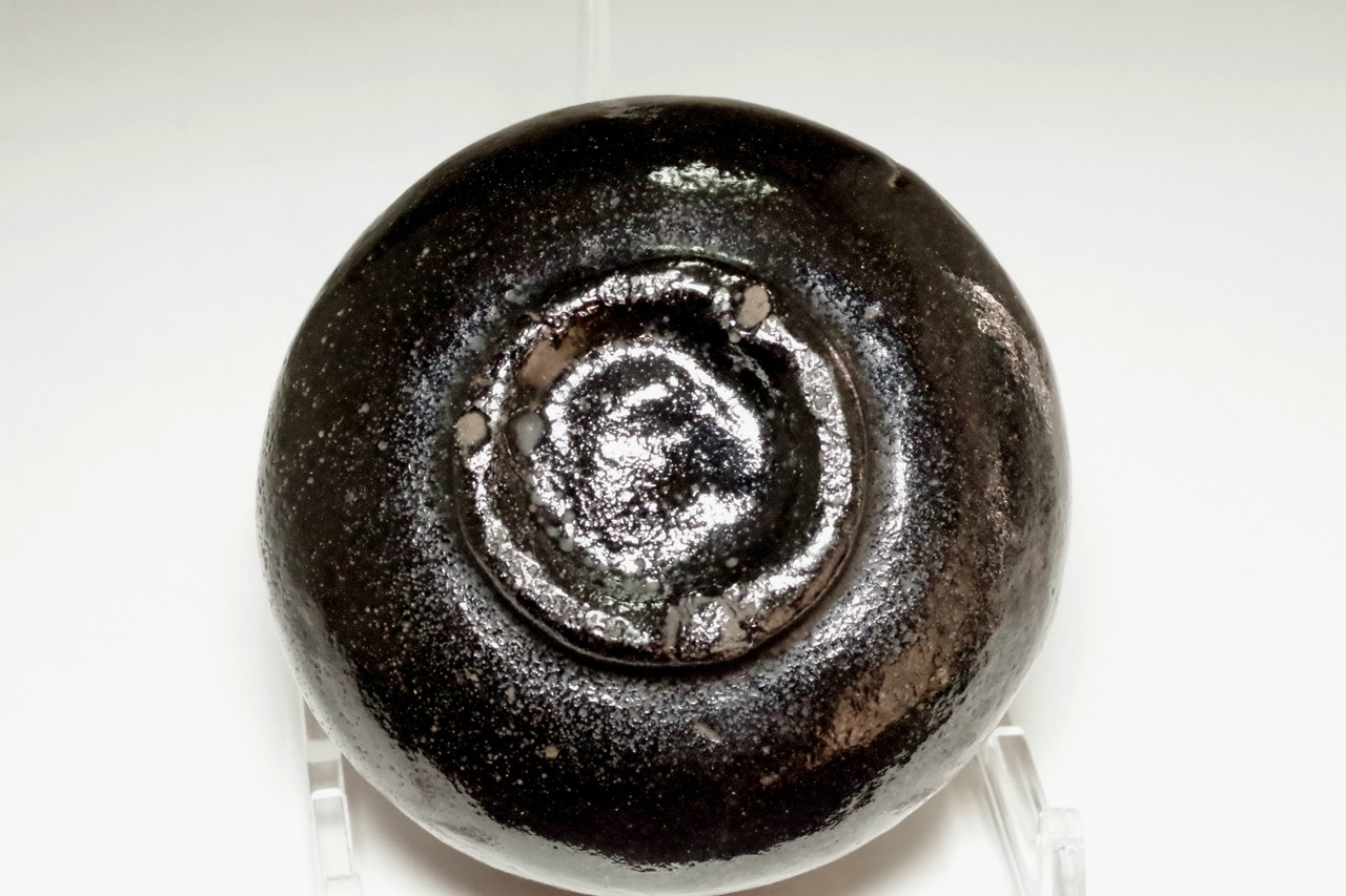 7th Raku - Chonyu (1714-1770) Kuro-raku tea bowl #3636 - Antique shop ...