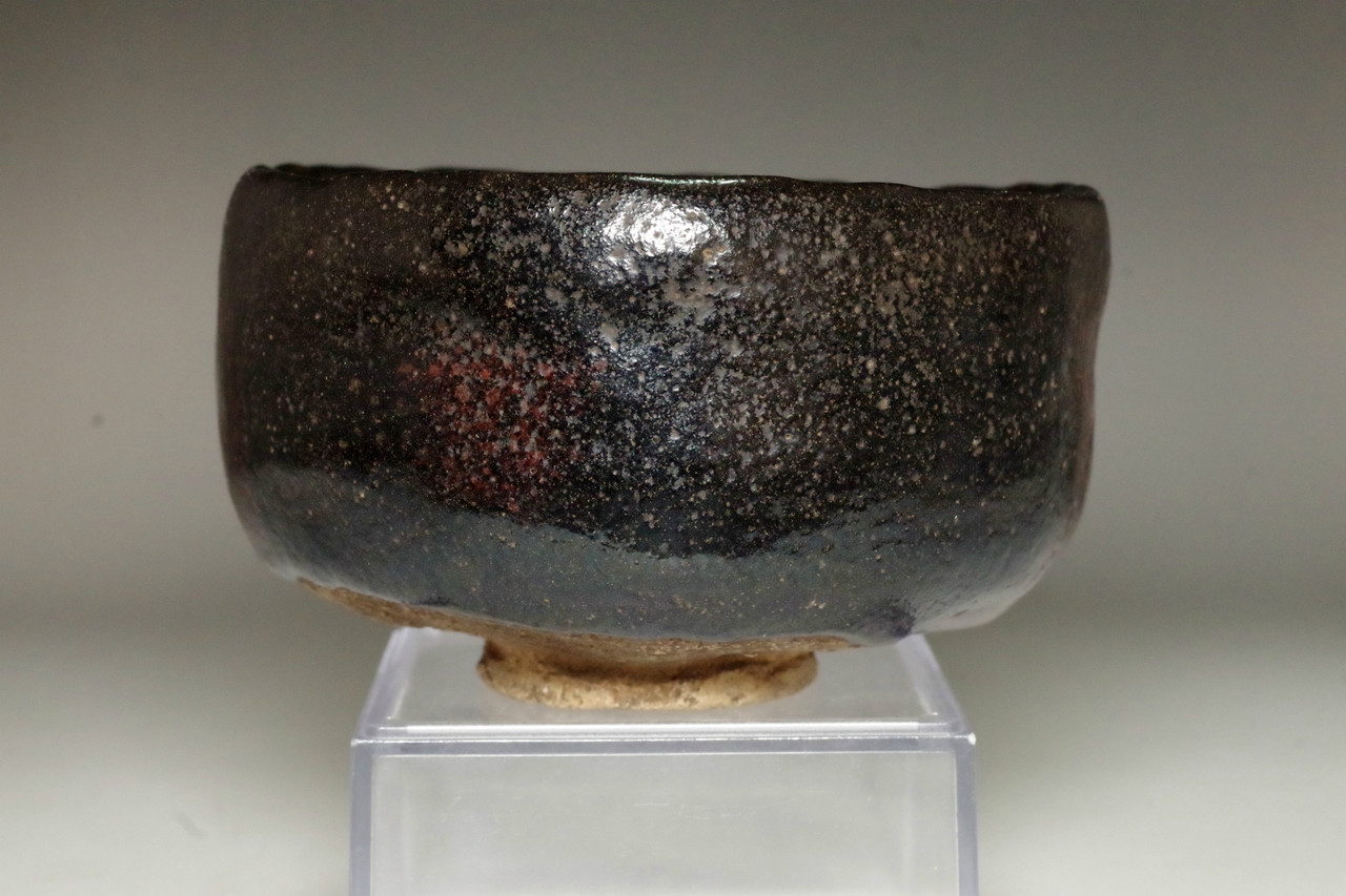 9th Raku Rynyu (1756-1834) Antique tea kuro-raku bowl #4214 - Antique ...