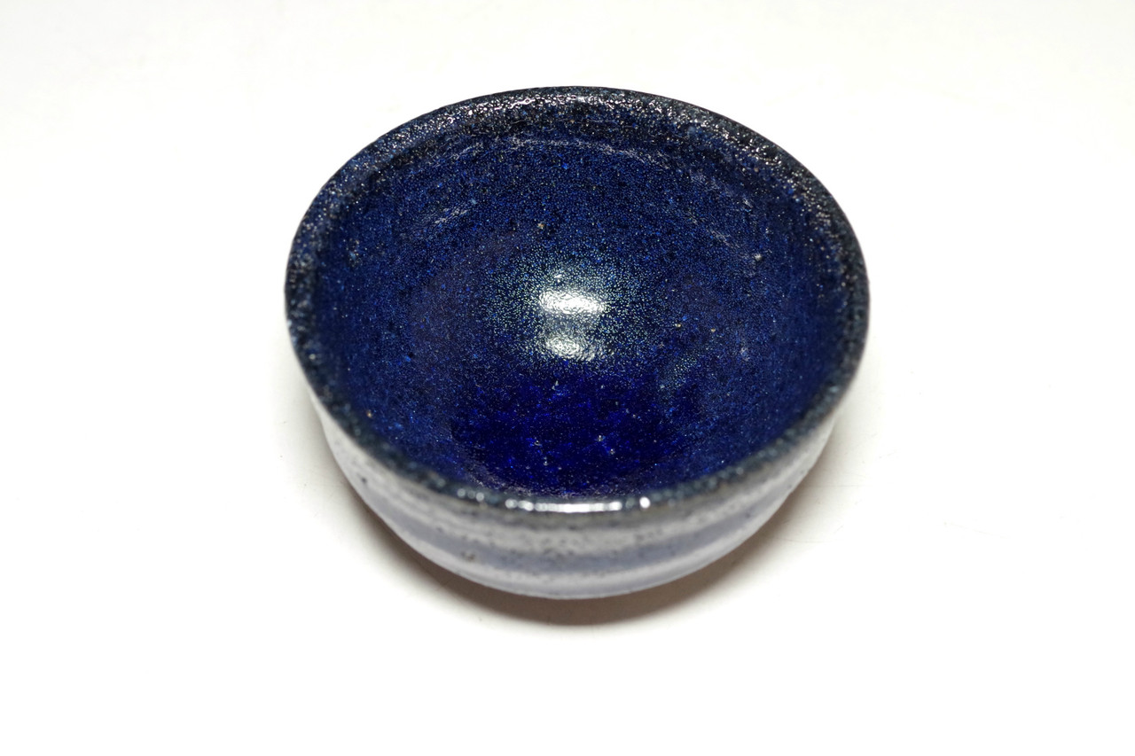 Shimizu Uichi (1916-2004) Vintage blue glazed pottery cup #4555 ...