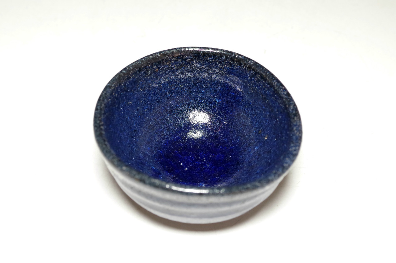 Shimizu Uichi (1916-2004) Vintage blue glazed pottery cup #4555 ...