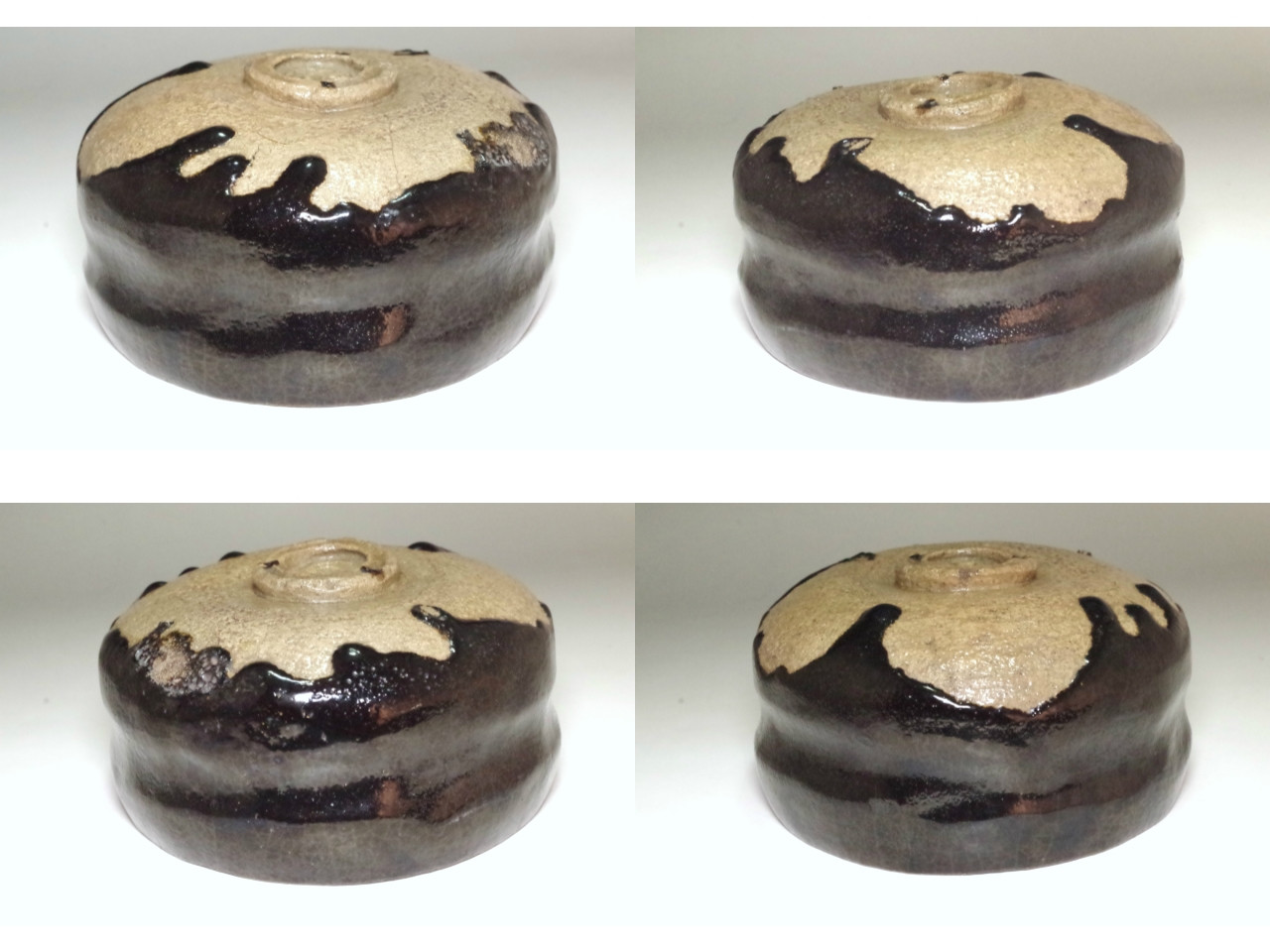 8th Raku Tokunyu (1745-1774) Kuro-raku tea bowl #4589 - Antique shop ...