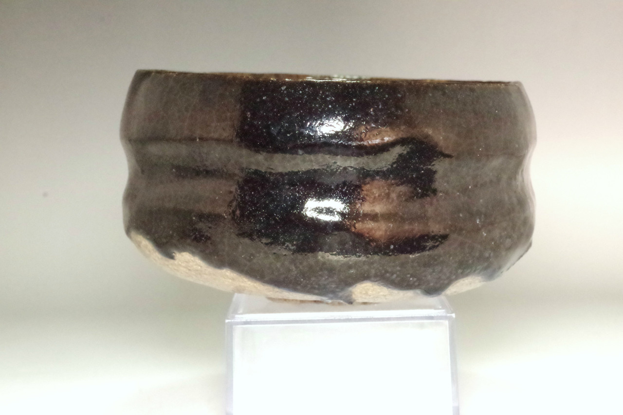 8th Raku Tokunyu (1745-1774) Kuro-raku tea bowl #4589 - Antique shop ...