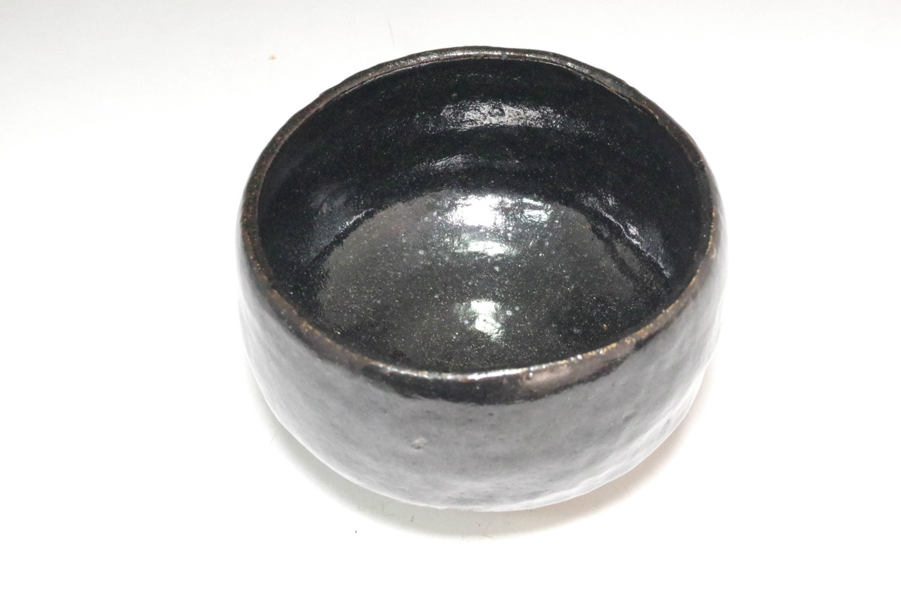 Raku 9th Ryonyu (1756-1834) Antique kuro-raku tea bowl #4750 - Antique ...