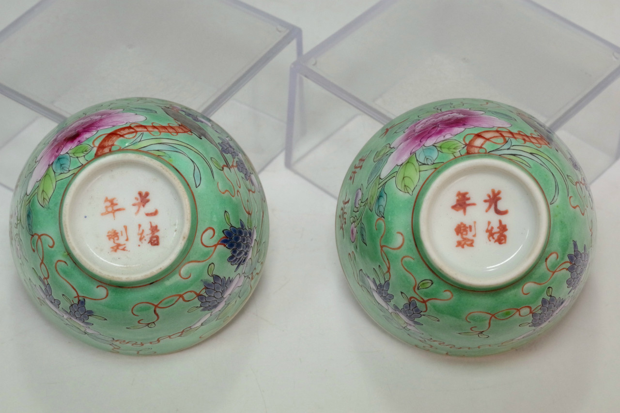Set of 2 Antique Chinese Dayazhai (大雅斎) porcelain cups #4763 - Antique ...