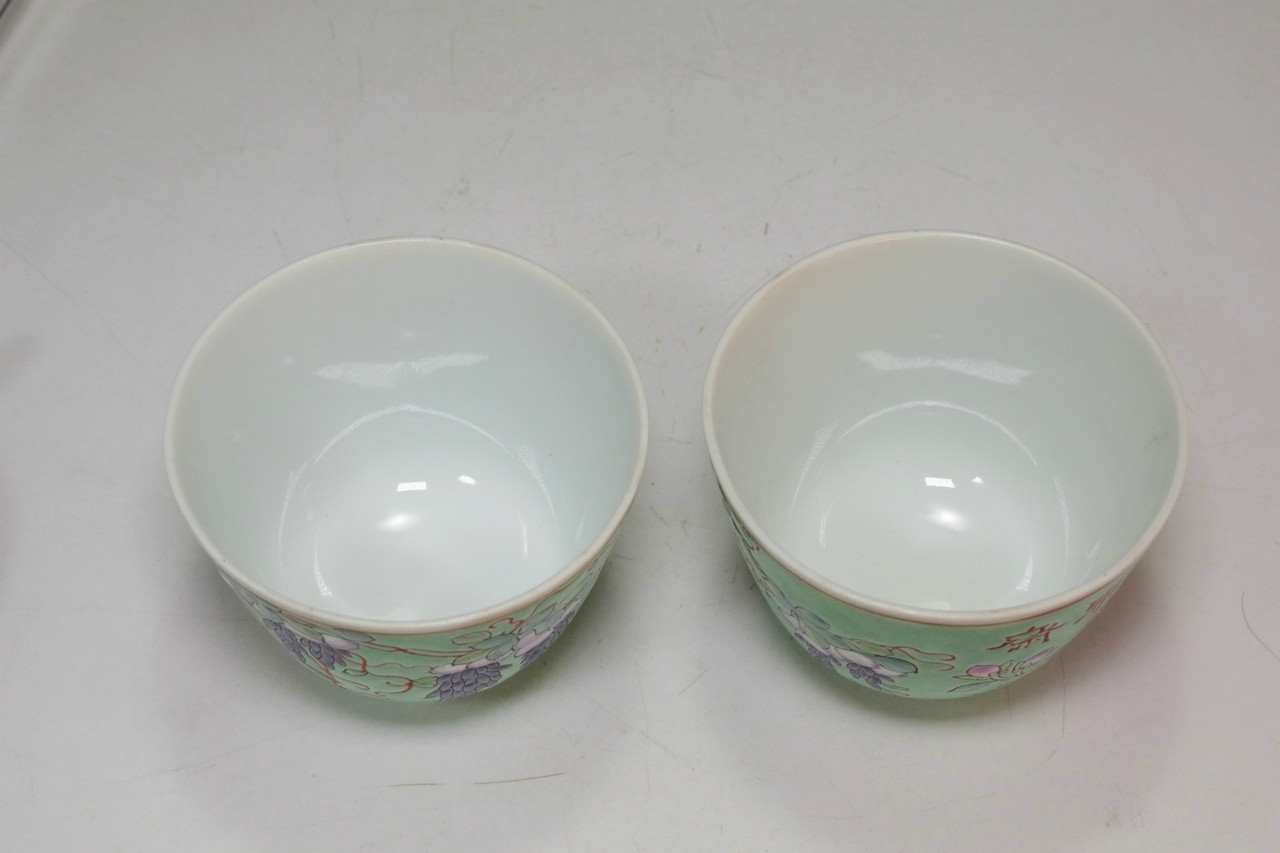 Set of 2 Antique Chinese Dayazhai (大雅斎) porcelain cups #4763 - Antique ...