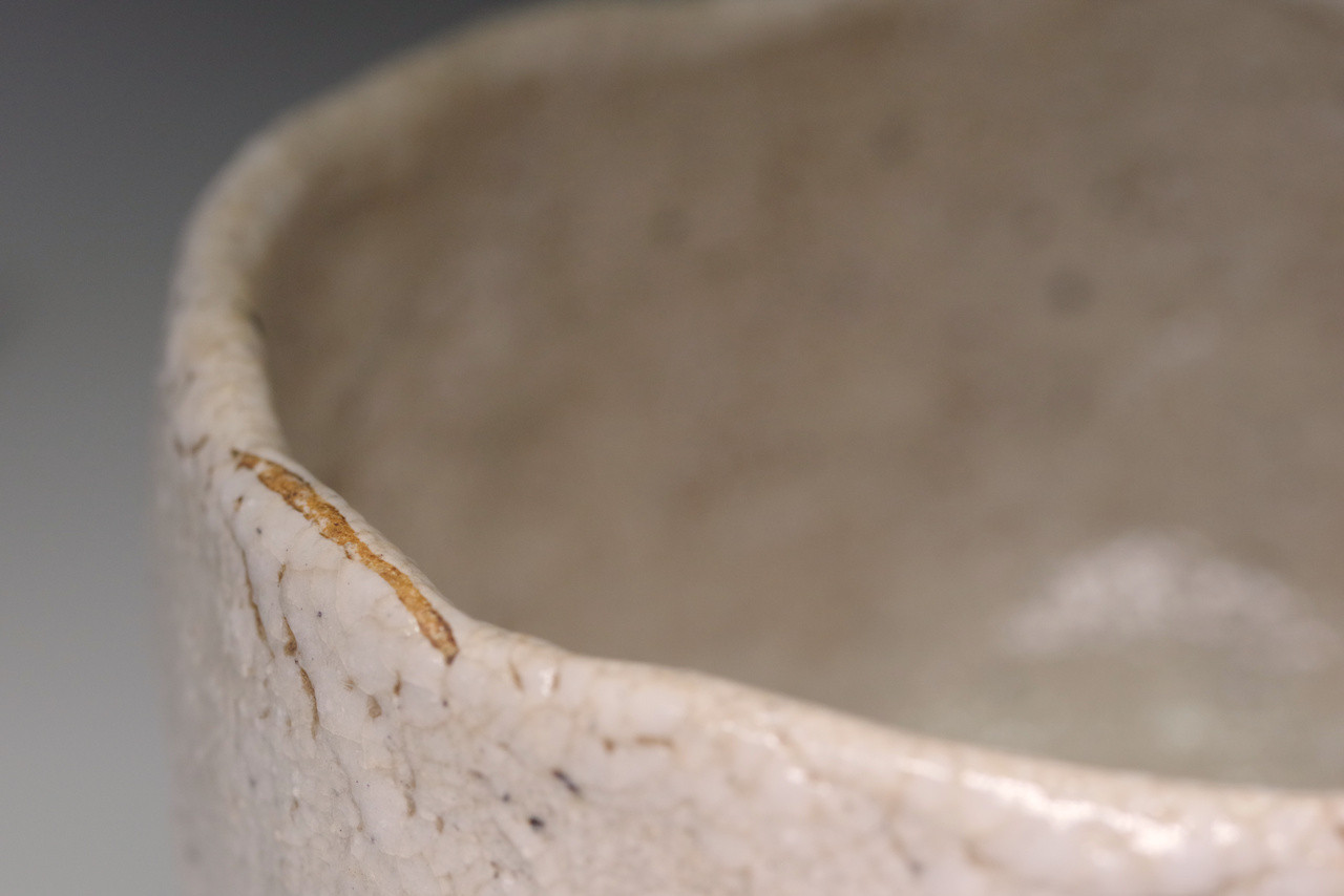 Toyama Mitsuru (1855-1944) Antique SHINO pottery teabowl #5045