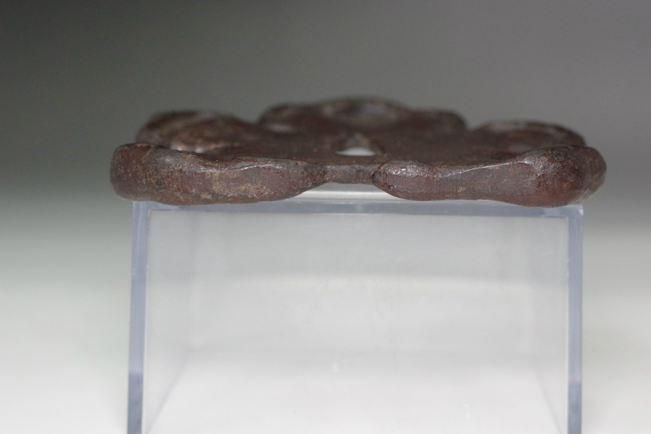 Antique MYOCHIN TSUBA iron samurai sword guard #5069 - Antique shop ...