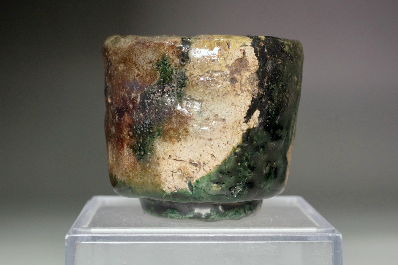 Antique Japanese ORIBE pottery cup #5108 - Antique shop Chano-yu