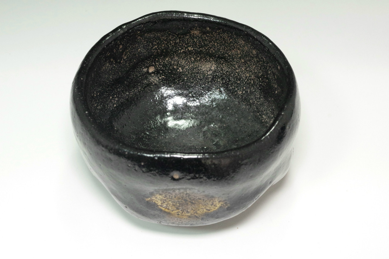 Raku 7th Chonyu (1714-1770) KURO RAKU CHAWAN Antique black teabowl ...