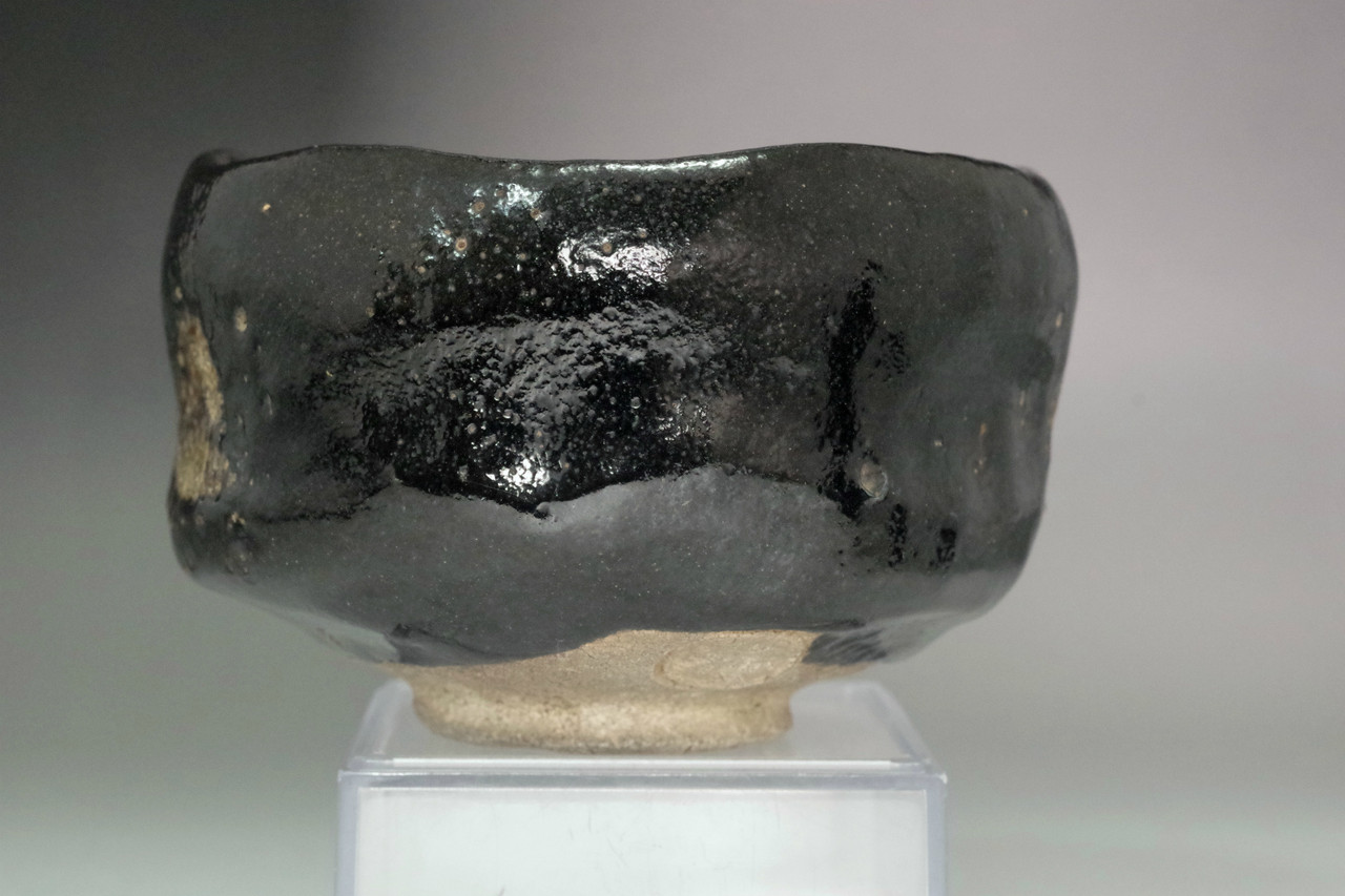 Raku 7th Chonyu (1714-1770) KURO RAKU CHAWAN Antique black teabowl ...
