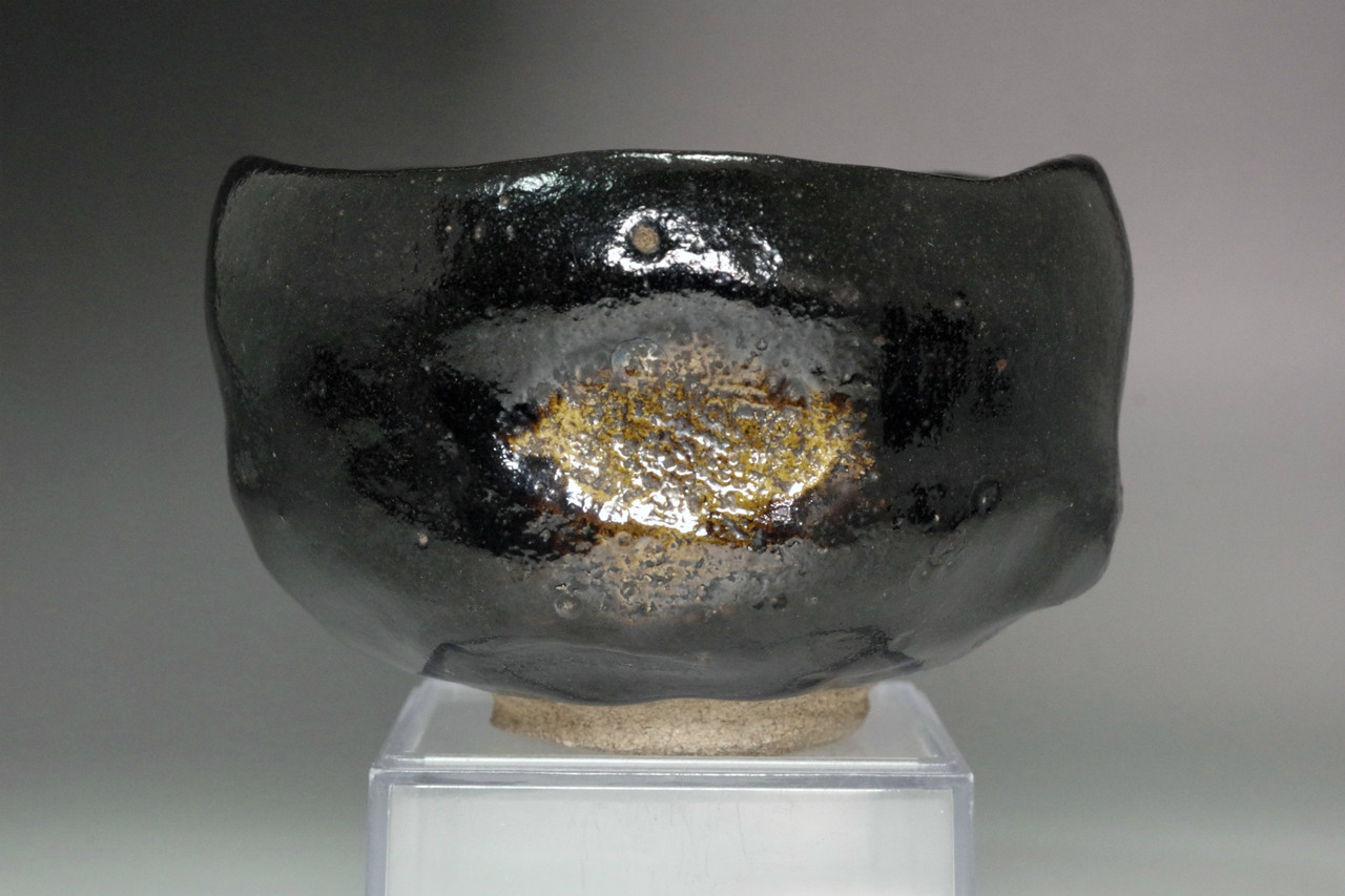 Raku 7th Chonyu (1714-1770) KURO RAKU CHAWAN Antique black teabowl ...