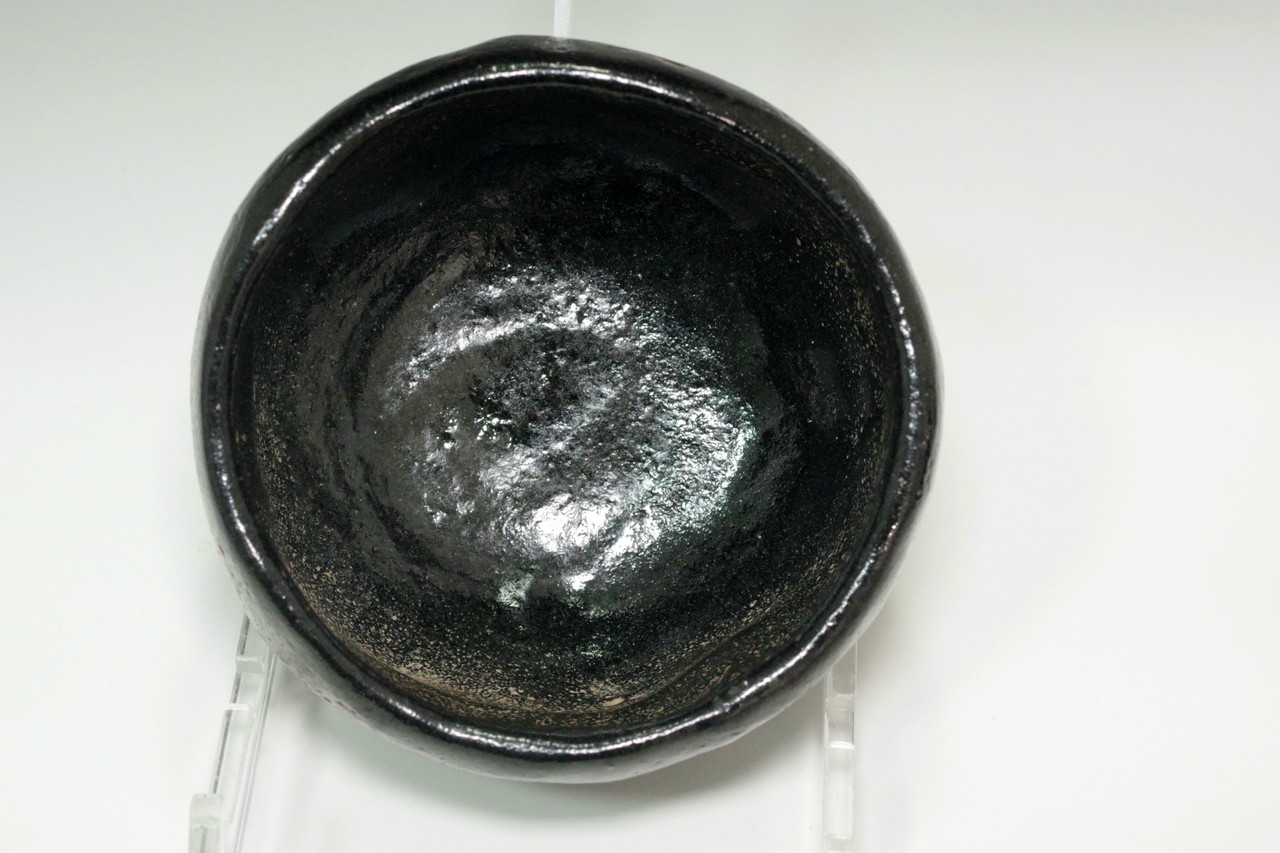 Raku 7th Chonyu (1714-1770) KURO RAKU CHAWAN Antique black teabowl ...