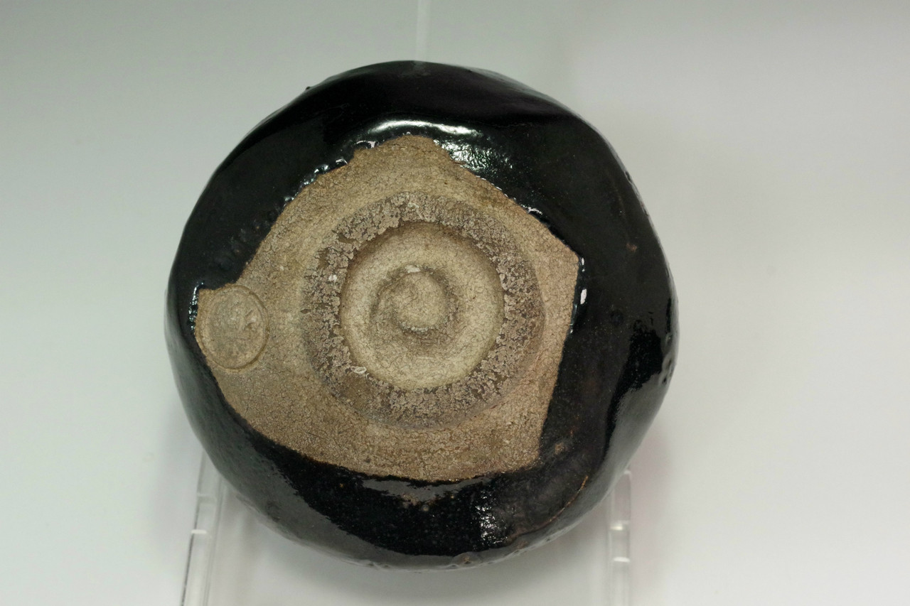 Raku 7th Chonyu (1714-1770) KURO RAKU CHAWAN Antique black teabowl ...