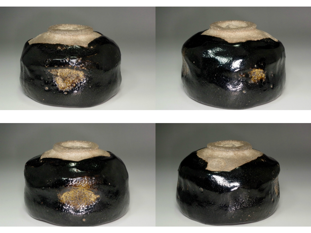 Raku 7th Chonyu (1714-1770) KURO RAKU CHAWAN Antique black teabowl ...