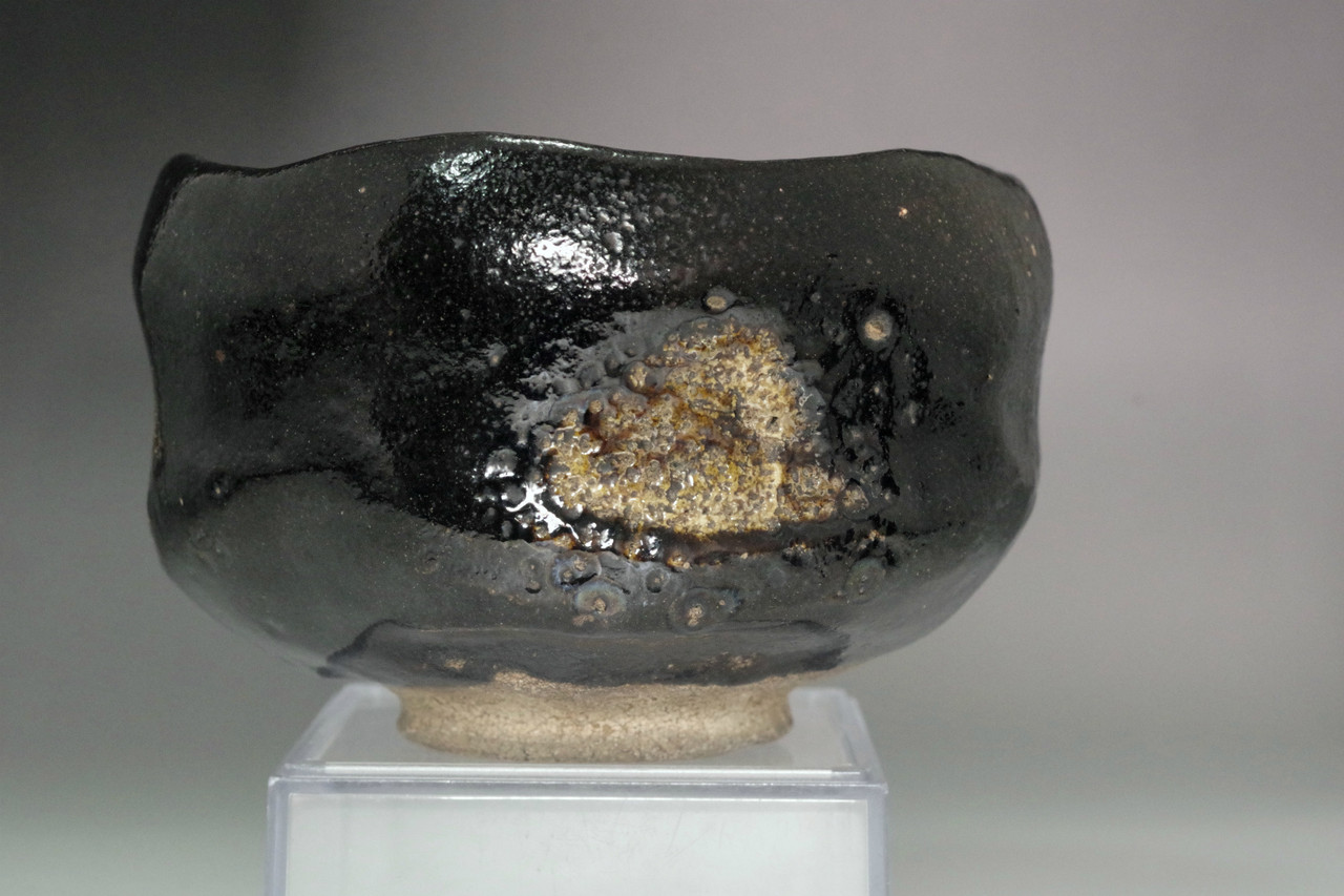 Raku 7th Chonyu (1714-1770) KURO RAKU CHAWAN Antique black teabowl ...