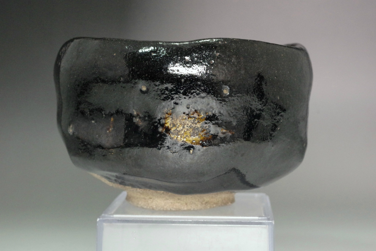 Raku 7th Chonyu (1714-1770) KURO RAKU CHAWAN Antique black teabowl ...