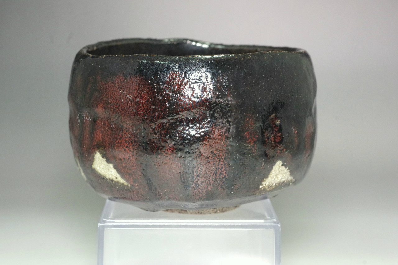 Attributed to Raku 9th Ryonyu (1756-1834) Kuro-raku teabowl #5437