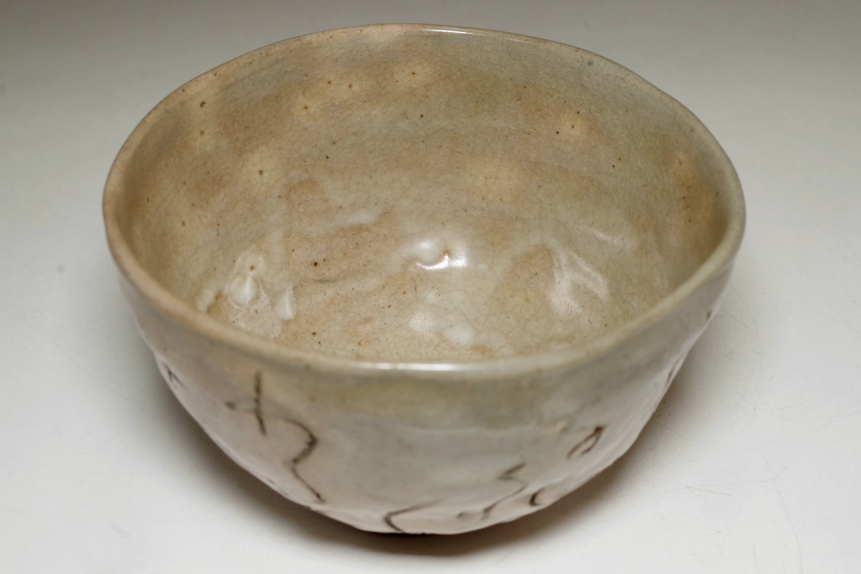 Otagaki Rengetsu (1791-1875) Antique poem carved pottery tea bowl #3948 ...