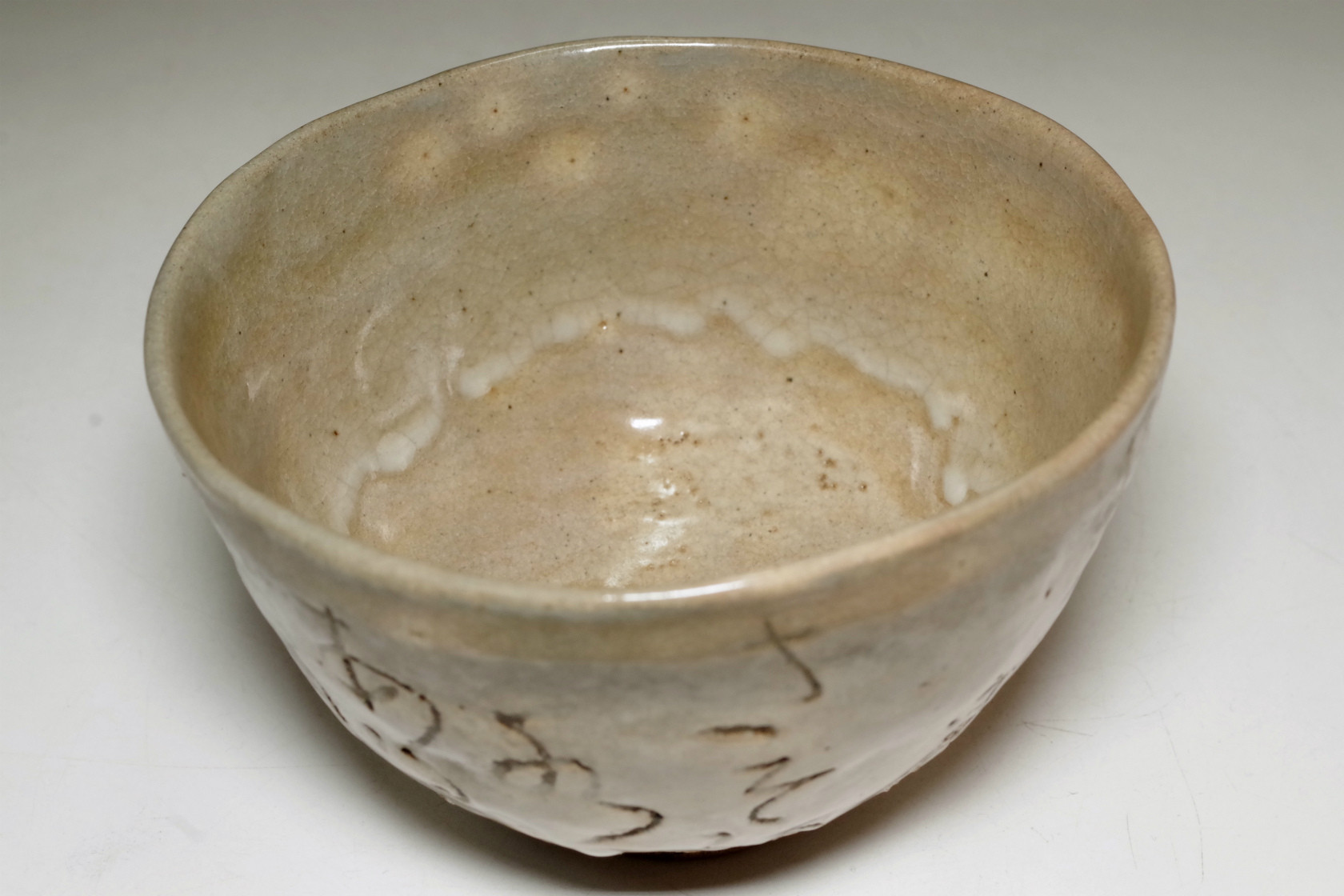 Otagaki Rengetsu (1791-1875) Antique poem carved pottery tea bowl #3948 ...